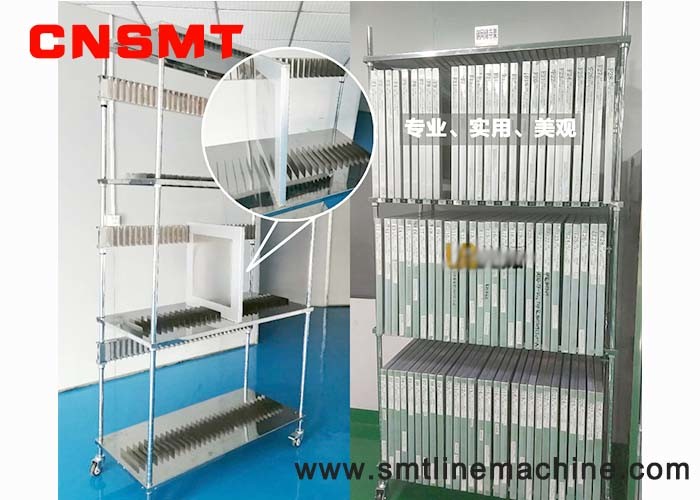 Non Toxic SMT Stencil Storage Cart Stainless Steel Material High ...
